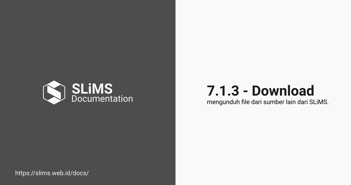 Download File | A page for SLiMS User, and Developer
